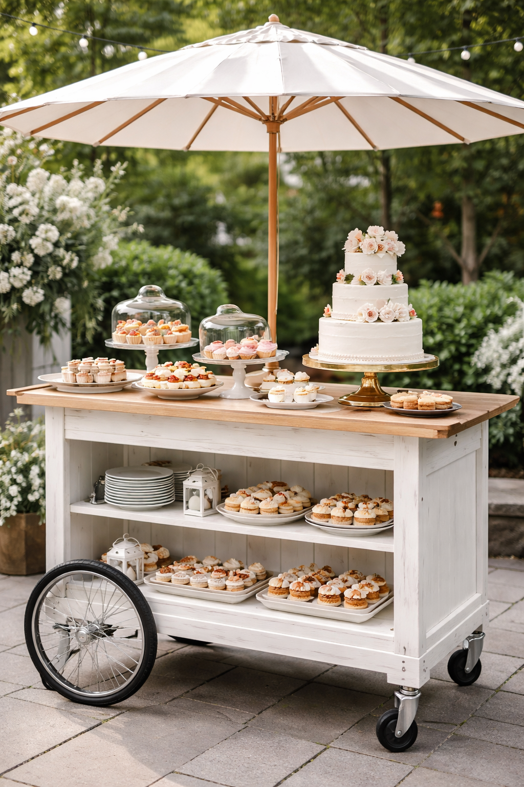 Mobile Beverage Cart for Events & Catering – bryantswoodwork